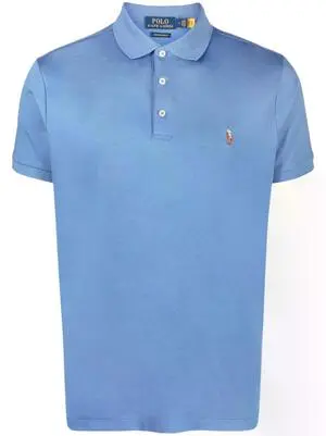 Polo Ralph Lauren Cotton Polo Shirt With Signature Pony Motif - Blue