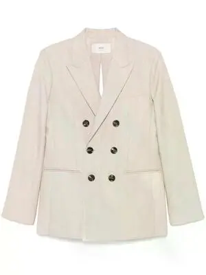 AMI Paris Double-breasted Blazer - Neutrals