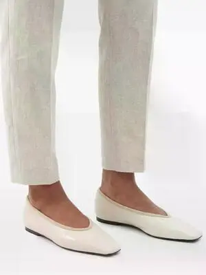 TOTEME Crocodile-embossed Ballet Flats