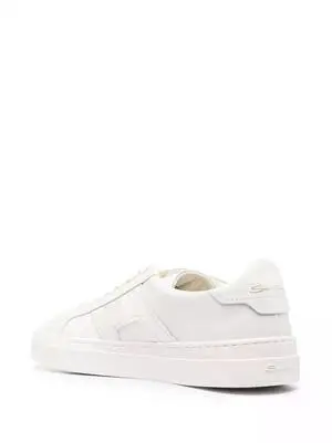 Santoni Panelled Leather Sneakers