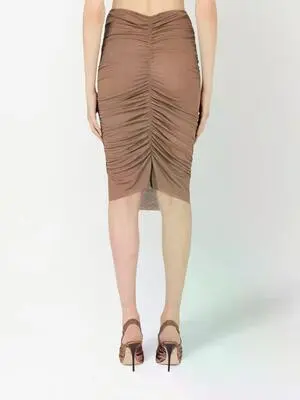 Dolce & Gabbana Ruched Stretch Midi Skirt