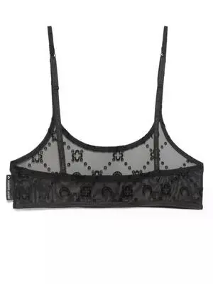 MARINE SERRE Moonogram Mesh Bra - Black