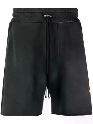 Amiri Logo-print Cotton Shorts - Black