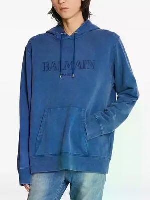 Balmain Embroidered Logo Hoodie