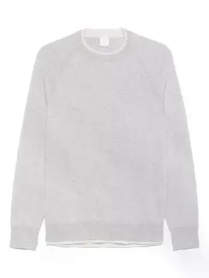 Eleventy Contrasting Trim Crew Neck Sweater - Grey