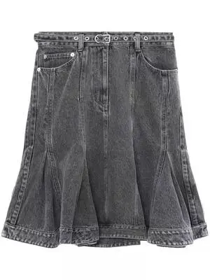 3.1 Phillip Lim Belted Denim Skirt - Grey