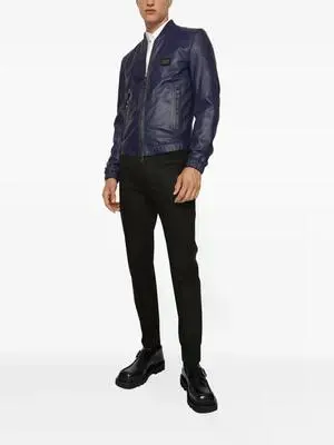 Dolce & Gabbana Leather Zip-up Jacket