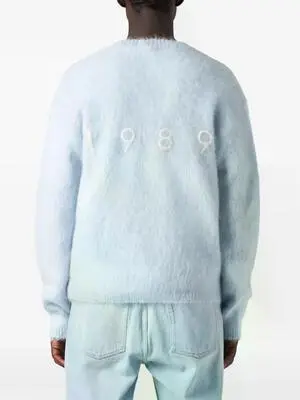 1989 STUDIO Logo Print Brushed Cardigan