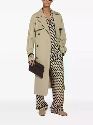 Dolce & Gabbana Double-breasted Cotton Trench Coat - Neutrals