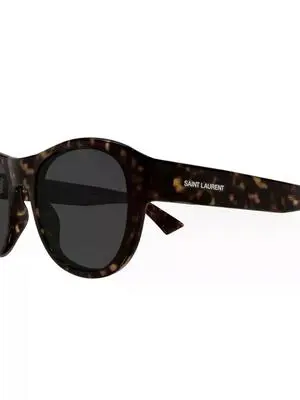 Saint Laurent Maxime Round-frame Sunglasses - Brown