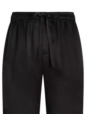 Dolce & Gabbana Embroidered Pajama Pants - Black