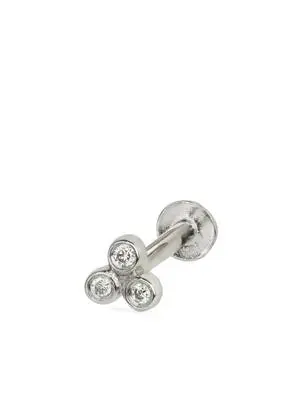 LARK & BERRY 14kt White Gold Diamond Trio Stud Earring