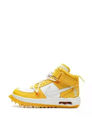 Nike Force 1 Mid Off-white Varsity Maize Sneakers