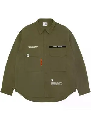 AAPE BY *A BATHING APE Text-print Shirt - Green
