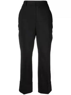Dsquared2 Cropped Flare Trousers In Virgin Wool Blend