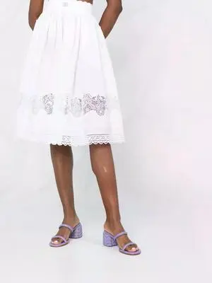 Dolce & Gabbana Floral Lace Midi Skirt