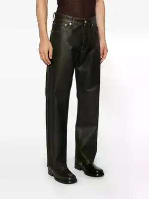 SUNFLOWER Faux Leather Loose Trousers