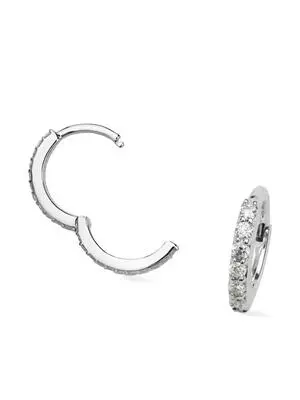 LARK & BERRY 14kt White Gold Diamond Hoop Earring - Silver