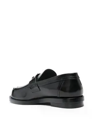Alexander McQueen Logo Plaque Leather Loafers