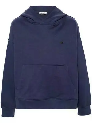 A PAPER KID Cotton Logo Plaque Hoodie