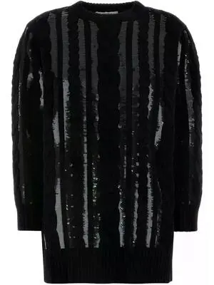 Max Mara Mambo Mini Dress With Vertical Stripes - Black