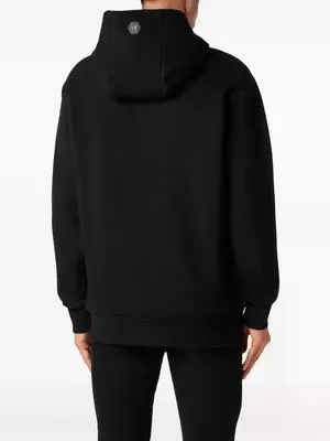 Philipp Plein Crystal Embellished Graphic Hoodie - Black