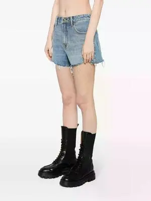 Alexander Wang Logo Embossed Denim Shorts
