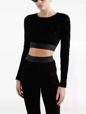 Dolce & Gabbana Dna Dg-jacquard Cropped Sweatshirt