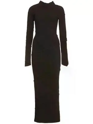 Balenciaga Spiral Ribbed-knit Maxi Dress