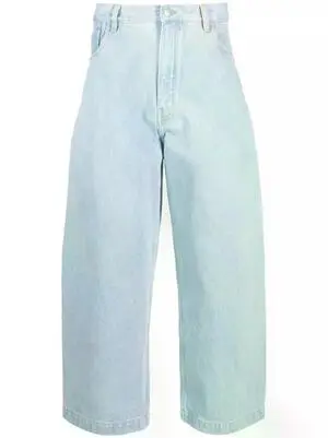 Studio Nicholson Cropped Wide-leg Jeans