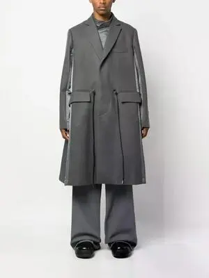 Sacai Drawstring Wool Trench Coat