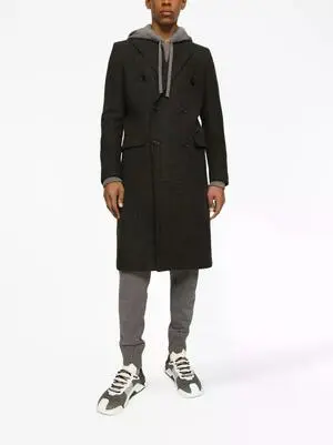 Dolce & Gabbana Wool-cashmere Hoodie With Logo Tag