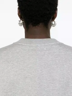 Alexander McQueen Cut-out Jersey Sweatshirt - Grey