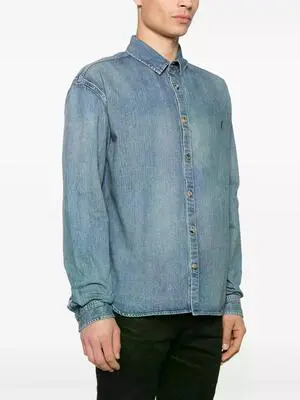 Saint Laurent Cassandre Denim Shirt - Blue