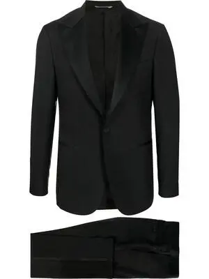 Canali Single-breasted Two-piece Suit Black