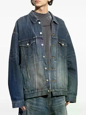 Balenciaga Tape Type-print Denim Jacket