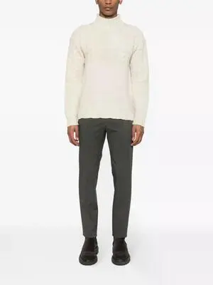 Incotex Tapered-leg Cotton Trousers - Grey