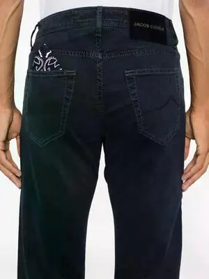 Jacob Cohen Logo-patch Tapered Leg Jeans - Blue