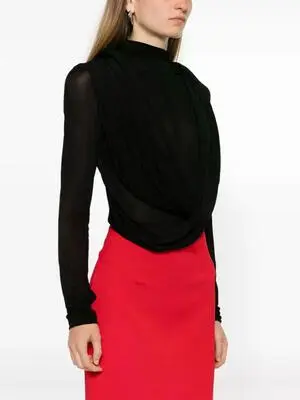 Magda Butrym Sheer Cape Bodysuit