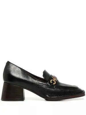 Tory Burch Perrine High-shine Leather Block Heel Loafers