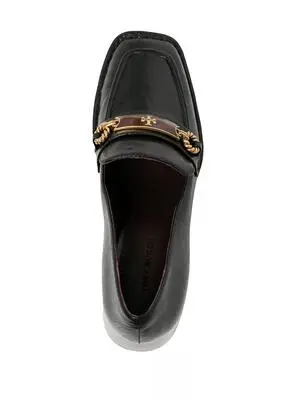Tory Burch Perrine High-shine Leather Block Heel Loafers