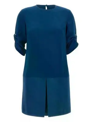 Liu Jo Gathered-detail Mini Dress - Blue