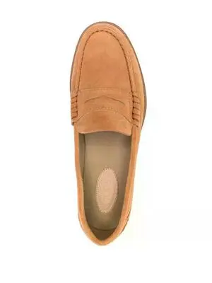 TOD'S Suede Loafers With Penny Slot Detail