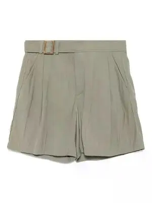 RECTO Belted Shorts With Wrinkle Detail