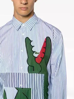 Comme Des Garçons X Lacoste Graphic-print Shirt - White