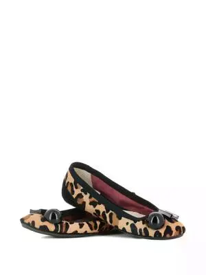 DOVE NUOTANO GLI SQUALI Becky Ballet Flats With Leopard Print