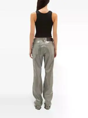 MSGM Glossy Finish Straight-leg Trousers