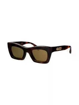 Gucci Logo-lettering Square Frame Sunglasses