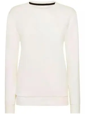 PLEIN SPORT Logo Embroidered Crew Neck Sweatshirt - White