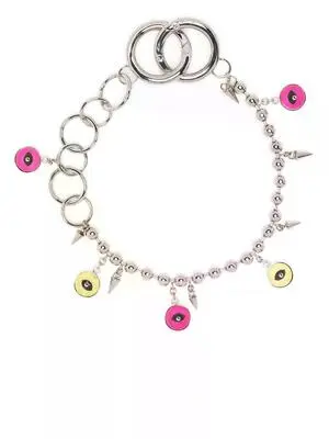 Marni Charm-embellished Chain Necklace - Silver